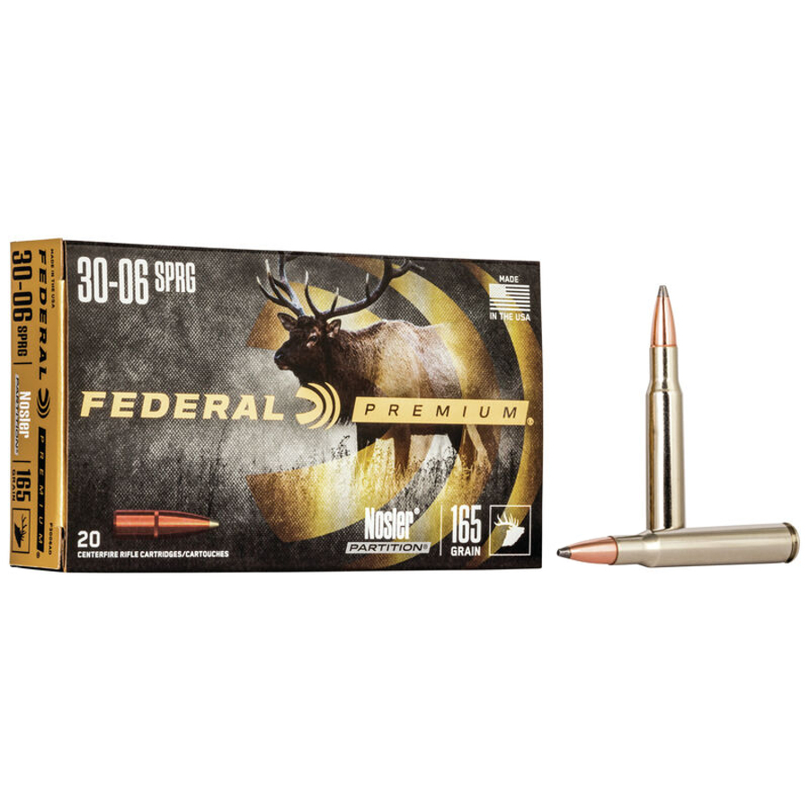 Premium Nosler Partition 30-06 SPRG 165 GR - Federal Ammunition | Latulippe