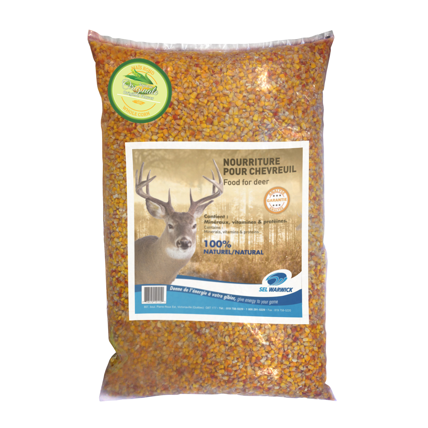 Sac de maïs à saveur originale 191-15 - Sel Warwick | Latulippe