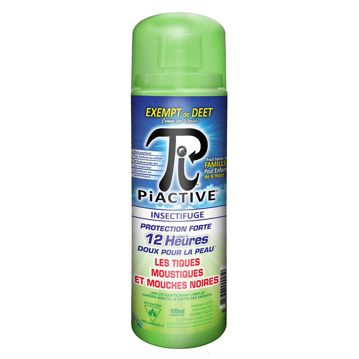 Insectifuge PiActive avec vaporisateur à pompe sans DEET - PiActive ...
