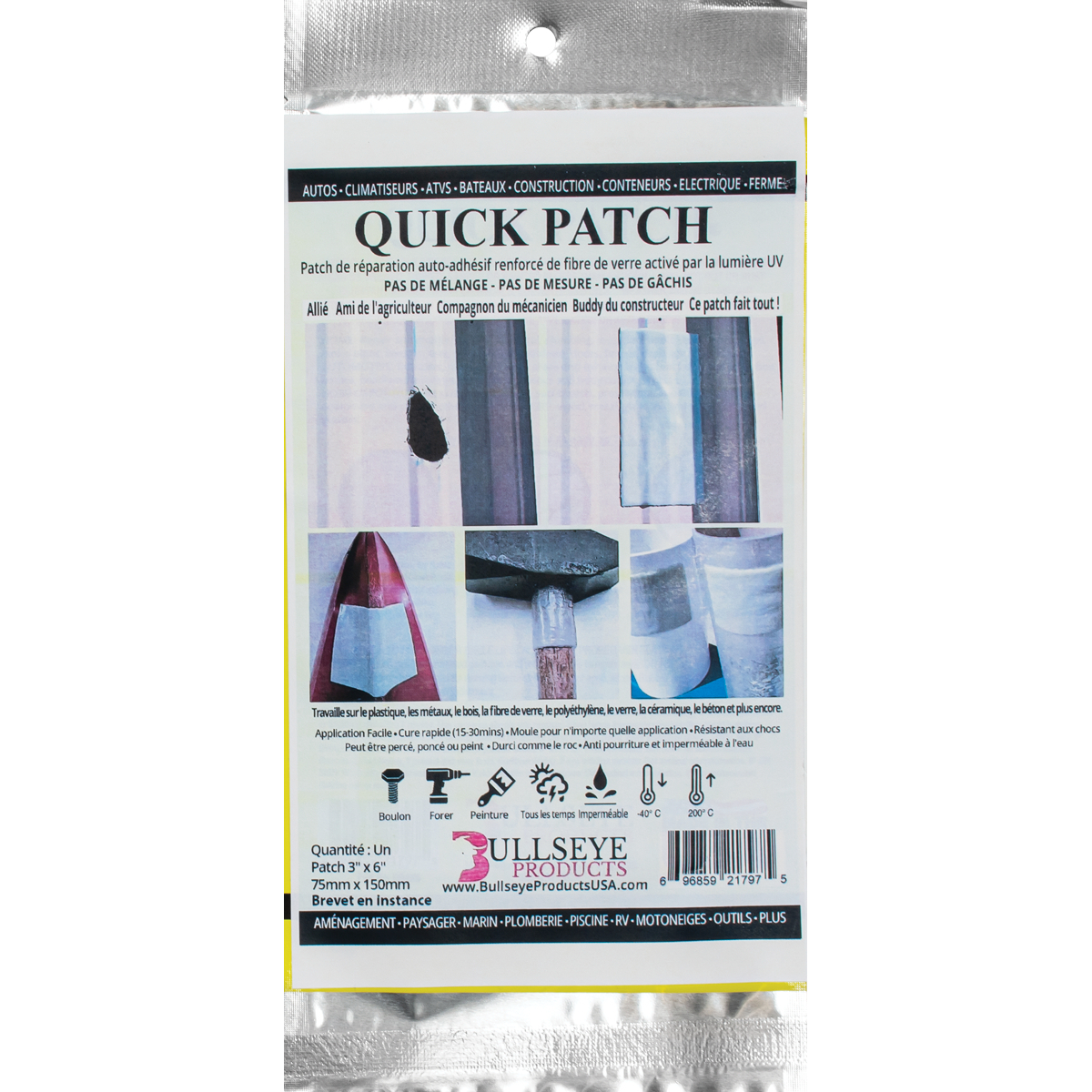 Quick Patch 3x6 Bullseye Products Latulippe