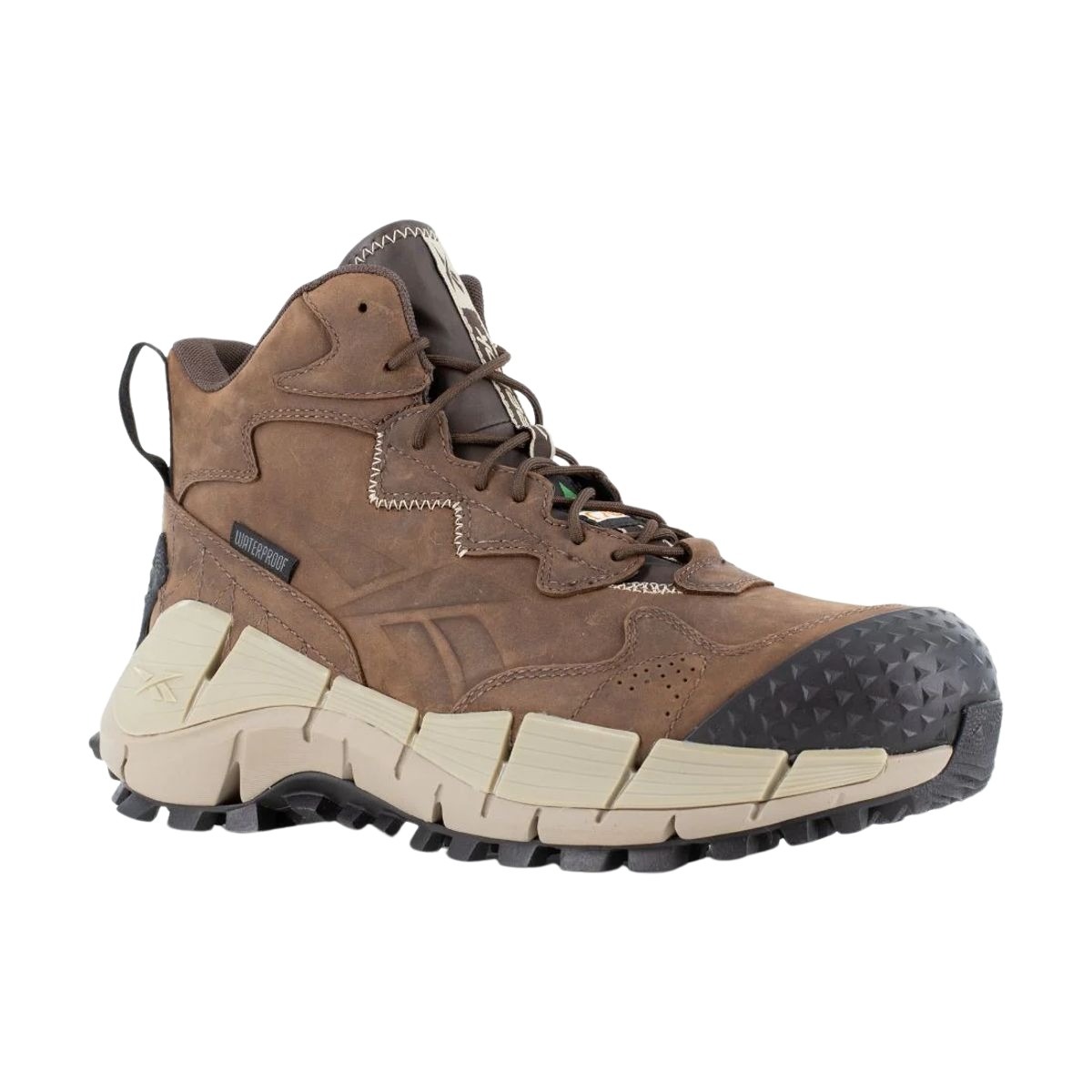 Reebok Zig Kinetica Edge II Unisex Waterproof Composite Toe Work Hiker Shoe IB3025 7 BROWN WIDE